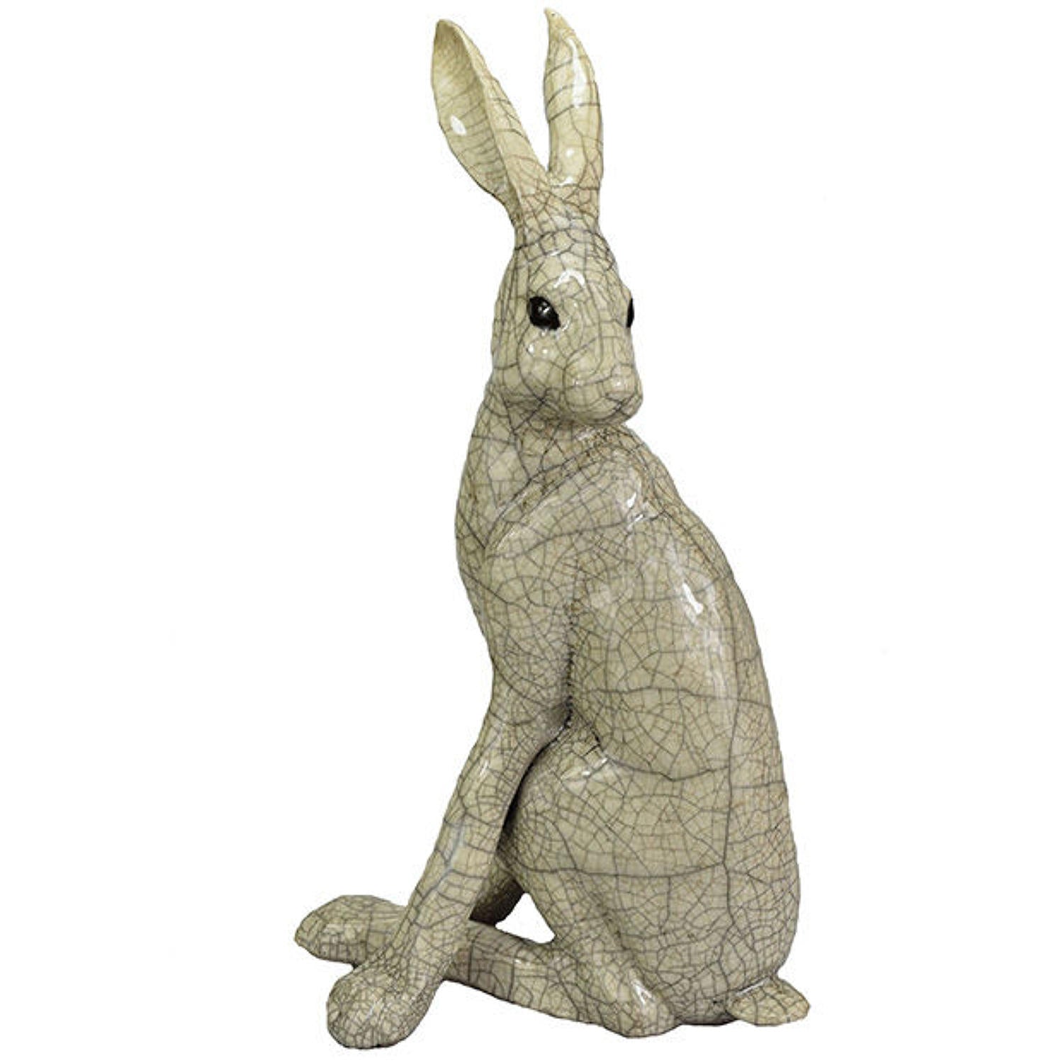 XL Looking Back Raku Hare by Paul Jenkins – Ludgate Gallery
